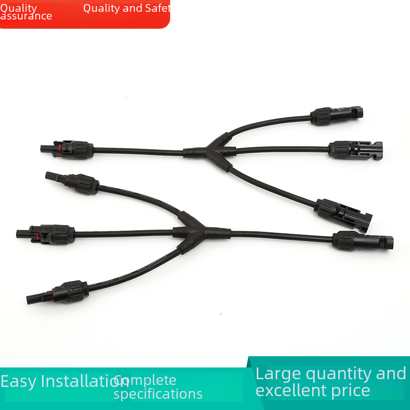 Solar Y type four way photovoltaic connector MC4 panel assembly plug ...