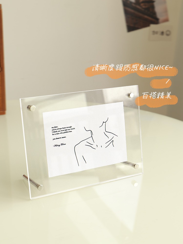 Acrylic business license frame award a4a3 paper display frame photo ...